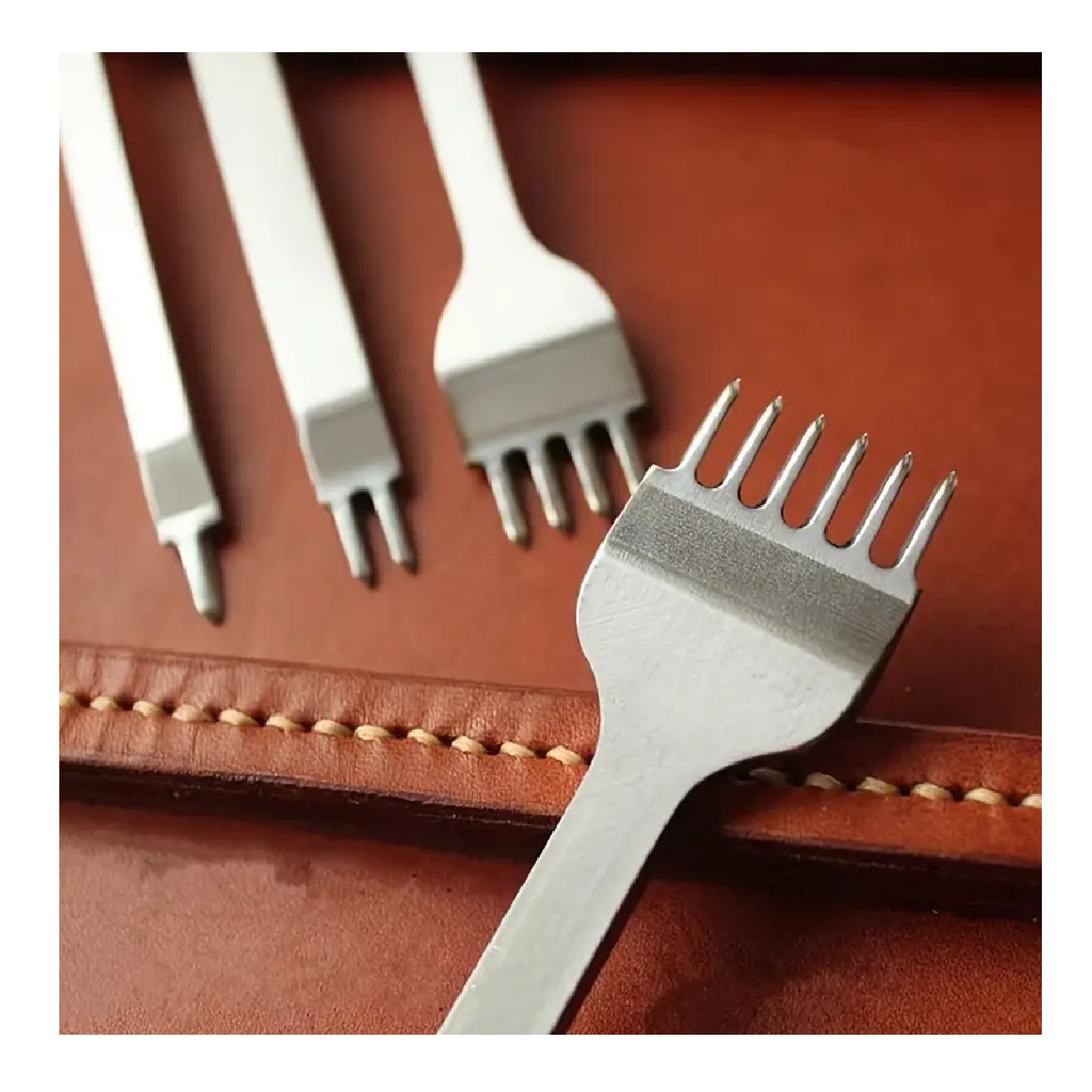 4pcs Reinforced Quality Stainless Steel 1/2/4/6 Hole Fork Platoon Punc