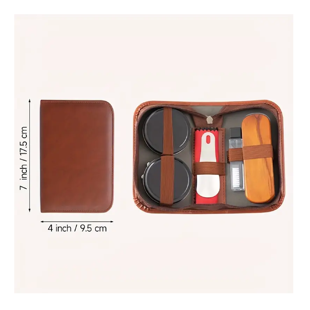 brown boot polish kit