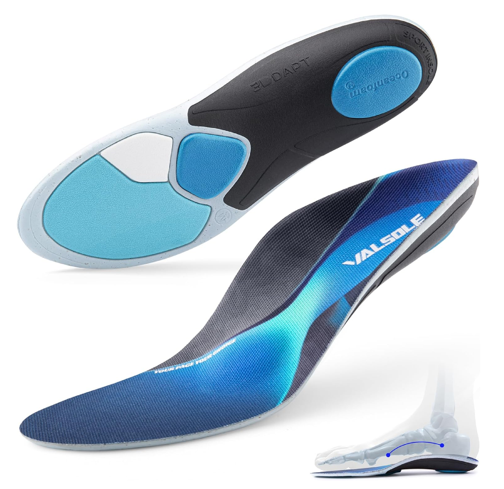 VALSOLE Dynamic Sport Insoles - Superior Performance 3D DAPT Arch Supp